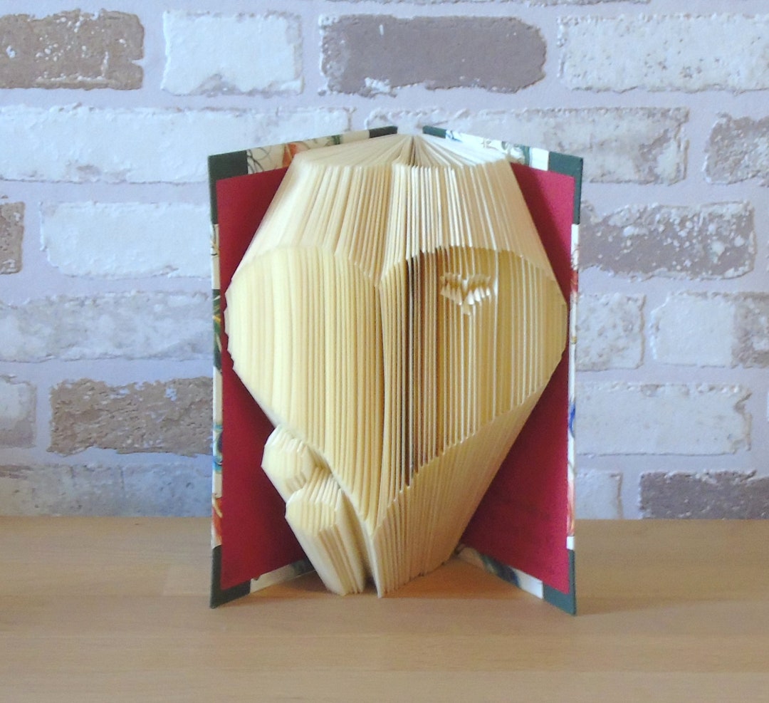 Heart With Hearts - Folded Book in a Hand-bound Notebook // A6 // Book ...