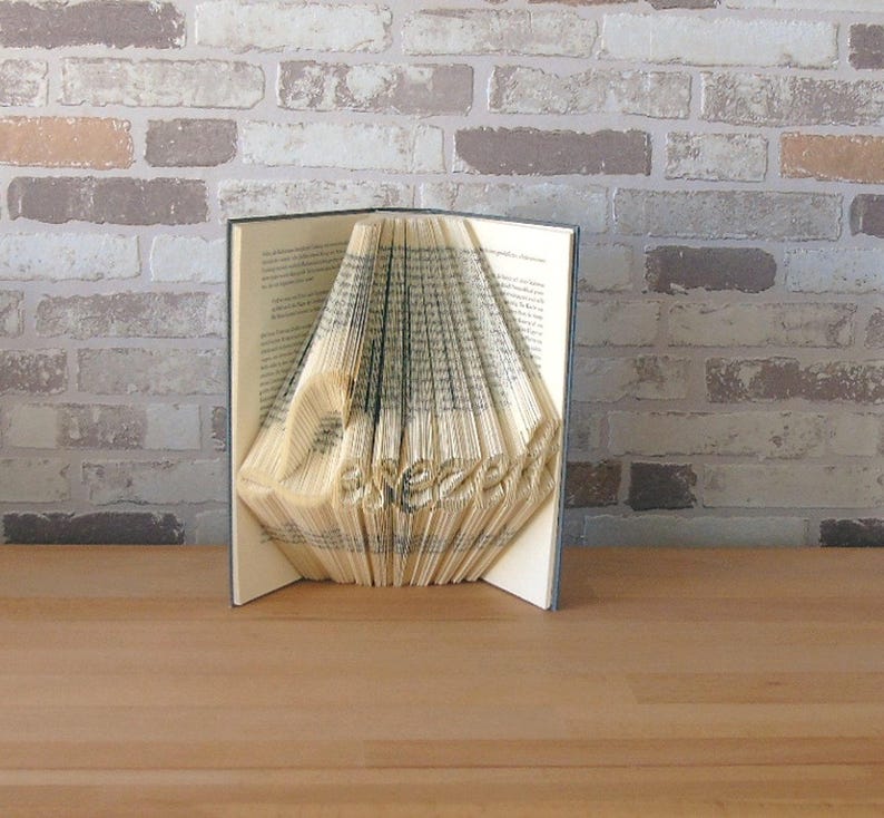 Folded Book Reading Time // Book Art // Bookfolding // - Etsy