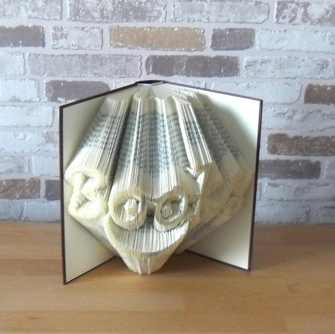 Books Folded Book // Book Folding Art // Bookworm // Decoration // Gift ...