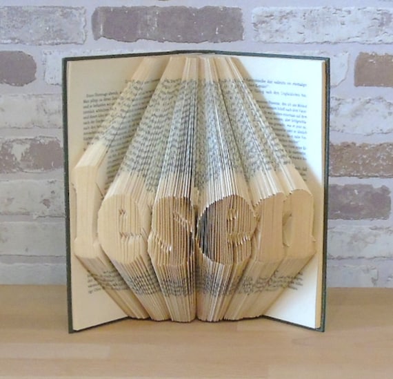 Libro doblado Lectura // Bookfolding // Arte del libro // - Etsy España