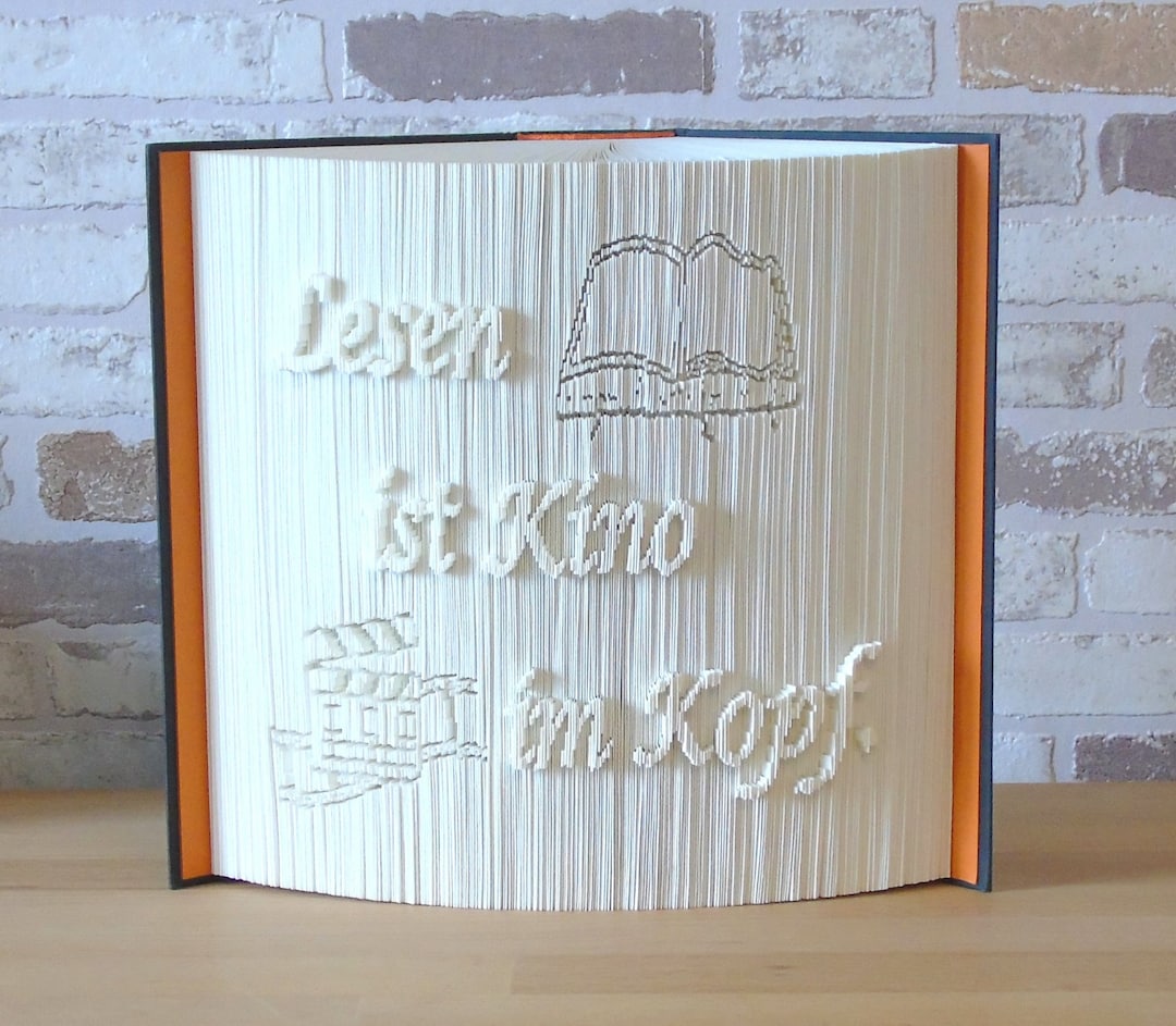 Reading is Cinema in Your Head - Folded Book // Book Folding Art ...