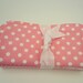 4 Pack Baby Burp Cloths Set of Four Newborn Baby Girl Pink and White ...