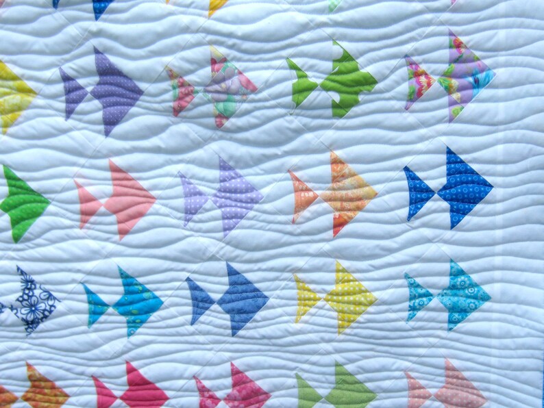 Modern Fishy Fish Quilt Baby Blanket Play Mat Crib - Etsy