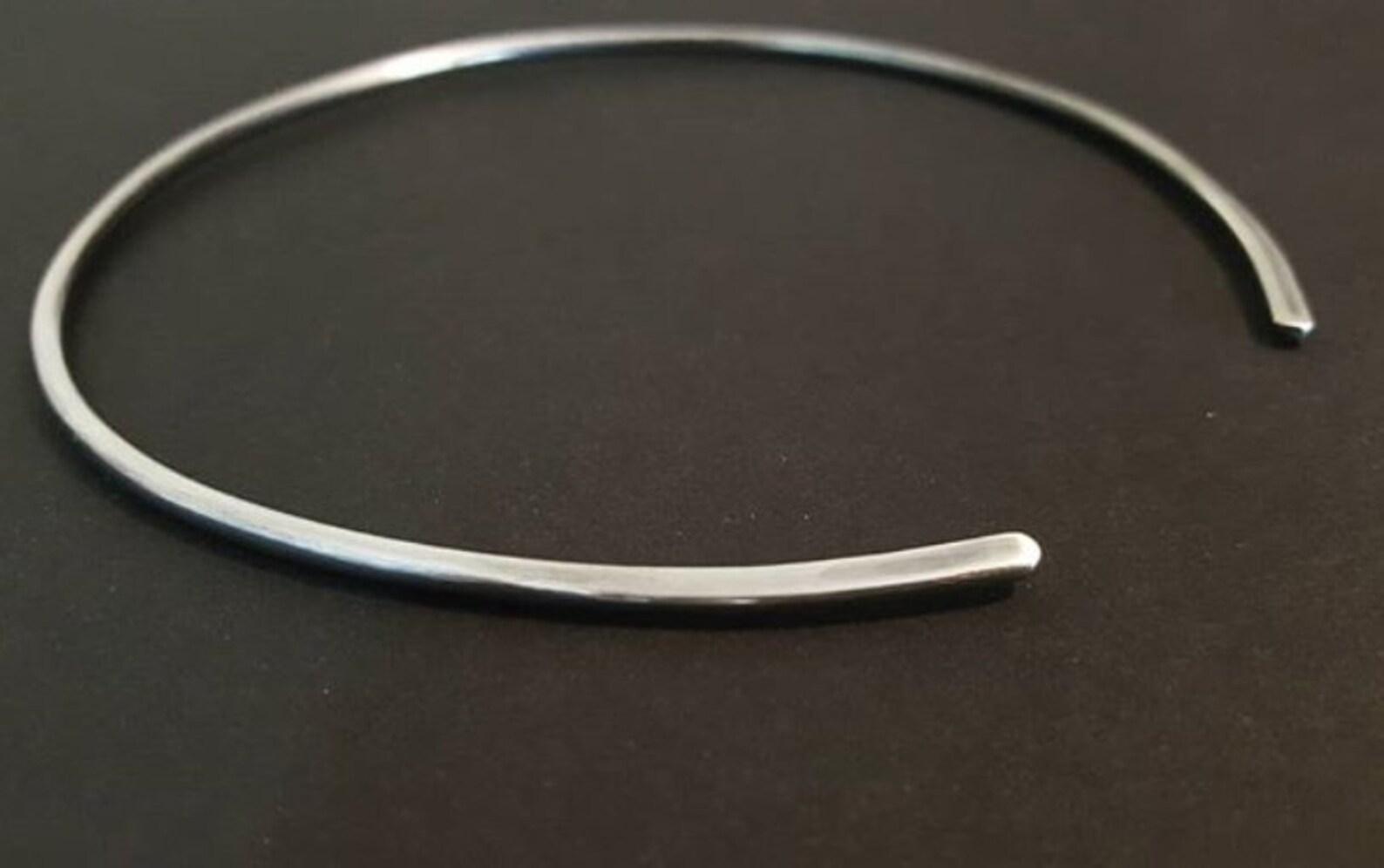 Sterling Silver Collar Necklace in Bright Silver Finish - Etsy