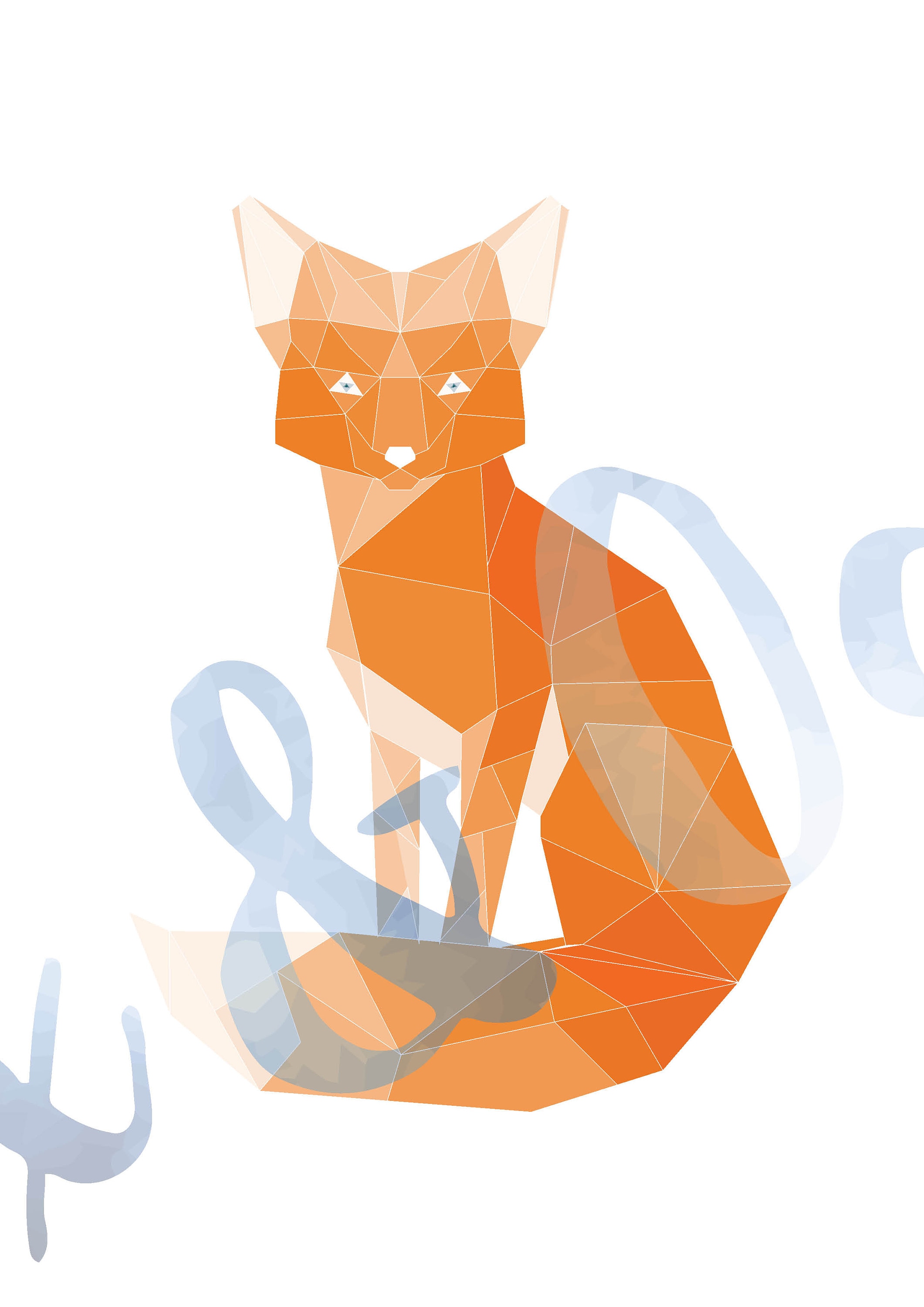 Red Fox Digital Download Geometric Fox Nursery Printable - Etsy