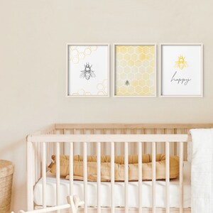 Bee and Honeycomb Package Printable, Honey Bee Wall Print, Bee Digital ...