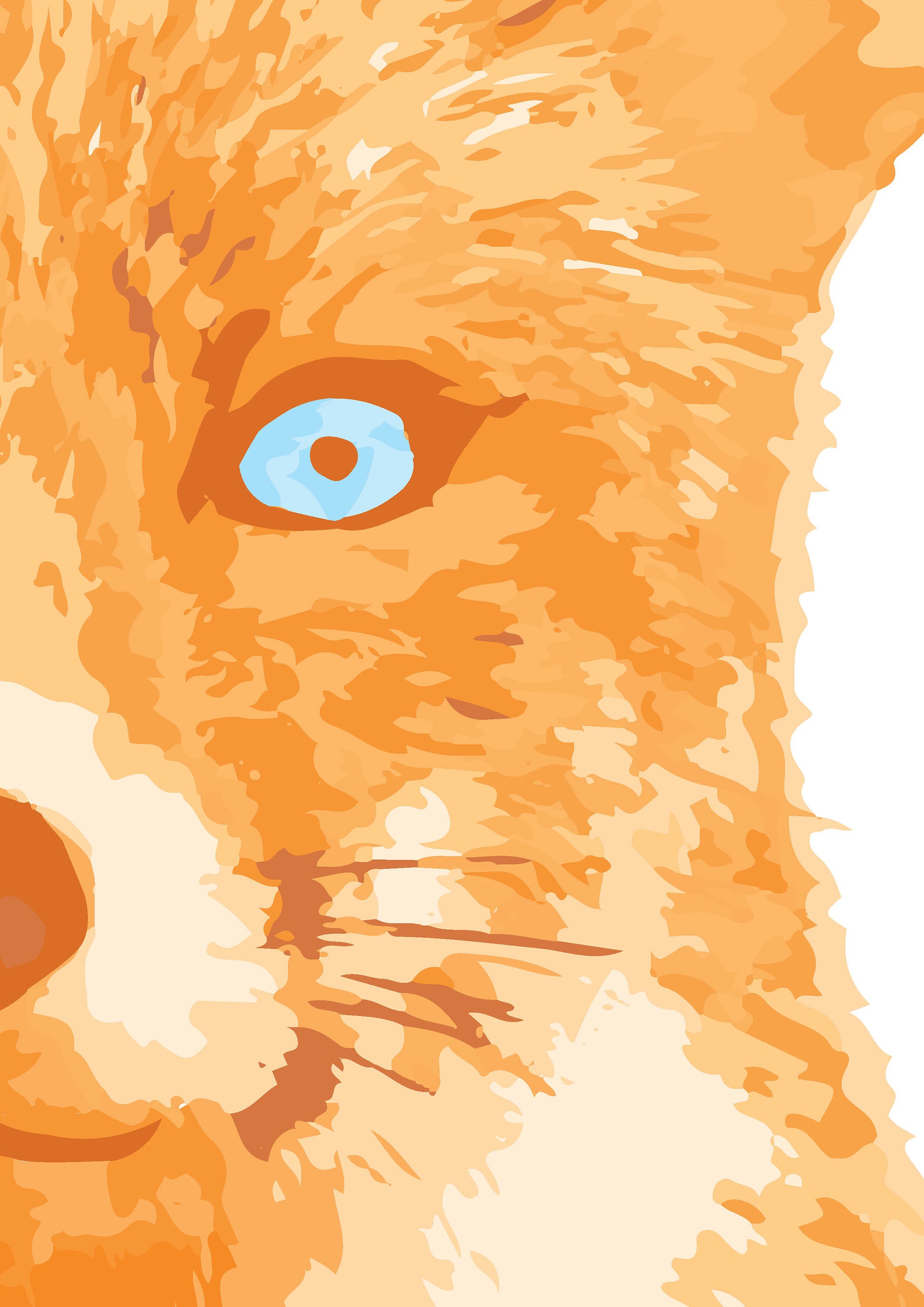 Red Fox Printable Poster, Modern Woodland Creature Digital Download ...