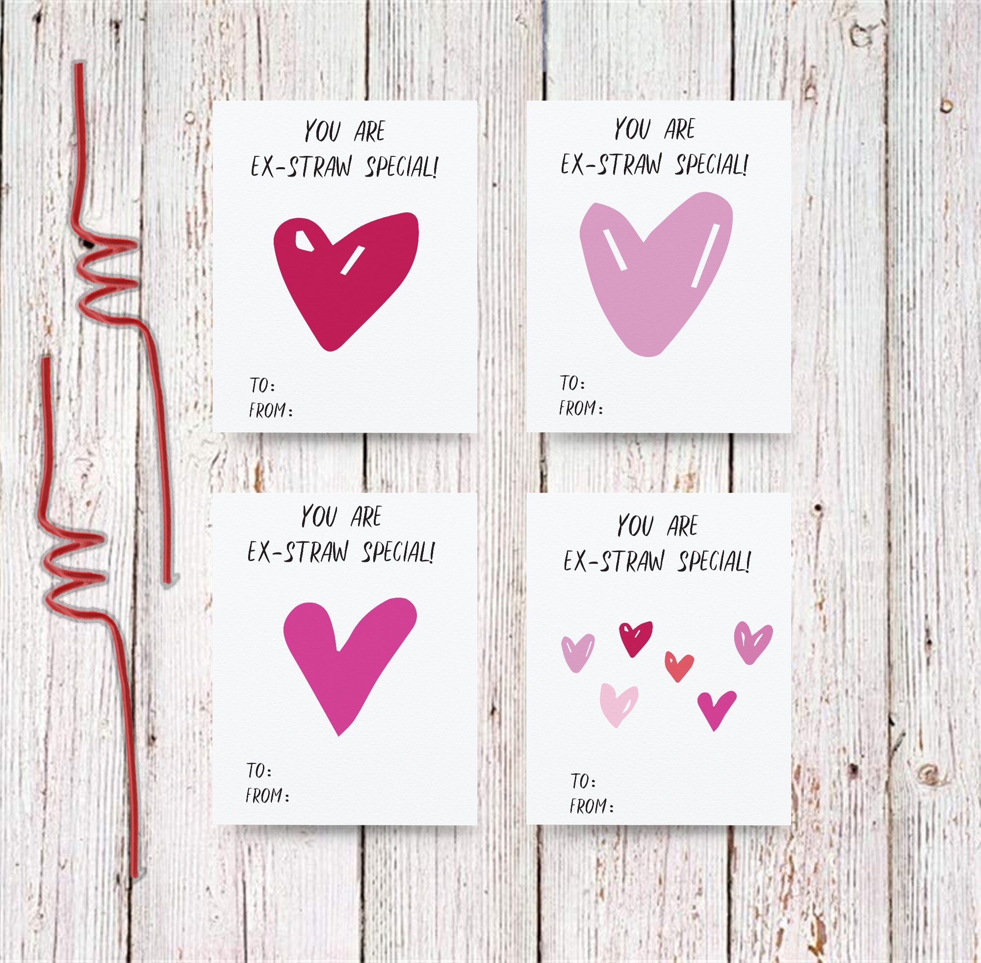 Ex-straw Special Childrens Valentine's Day Tag, Heart Valentine's Day ...