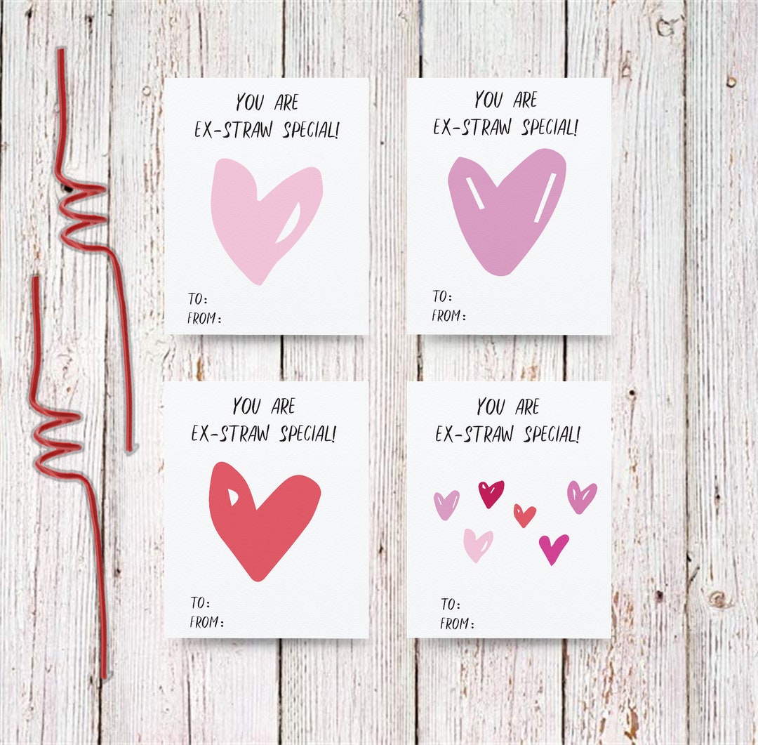 Ex-straw Special Childrens Valentine's Day Tag, Heart Valentine's Day ...