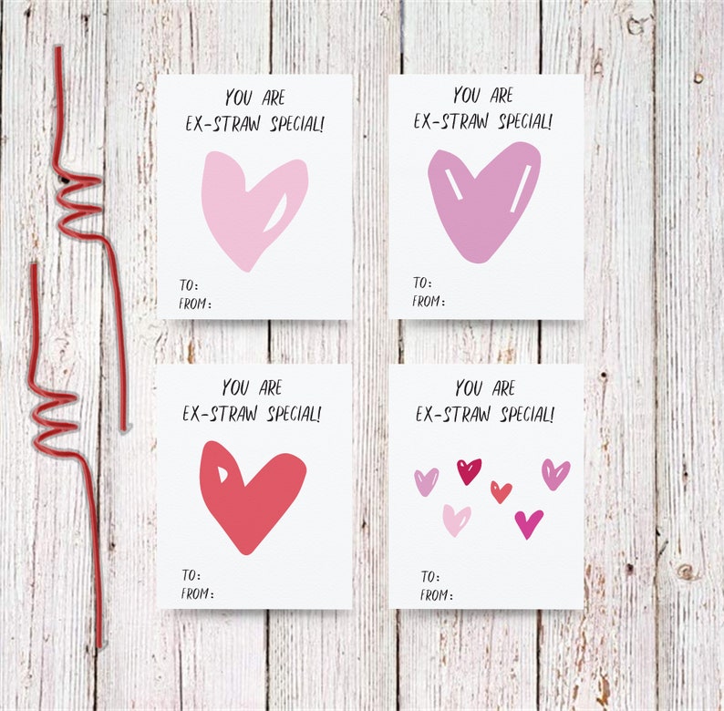 Ex-straw Special Childrens Valentine's Day Tag, Heart Valentine's Day ...