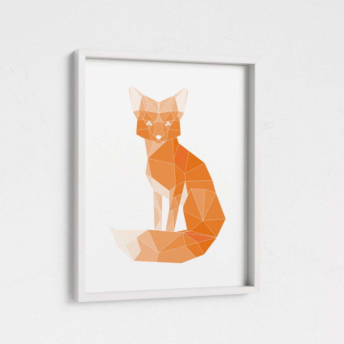 Red Fox Digital Download Geometric Fox Nursery Printable - Etsy