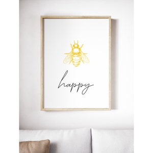 Bee and Honeycomb Package Printable, Honey Bee Wall Print, Bee Digital ...