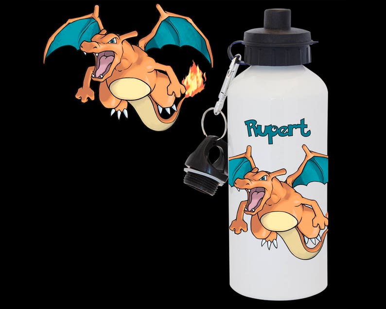 Personalised Charizard Pokemon Water bottle Aluminium Water | Etsy