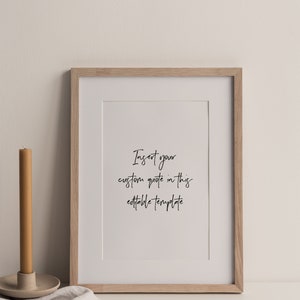 Personalized Thanksgiving Gift, Custom Quote Print, Editable Quote ...