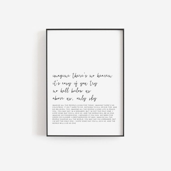 Song Lyrics Wall Art - Etsy