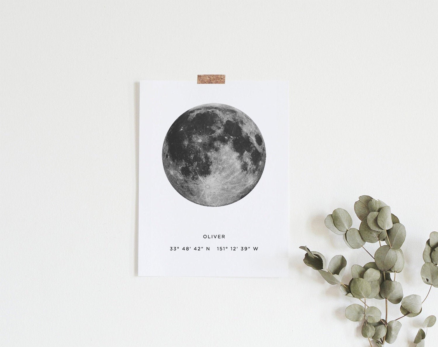 A4 BUNDLE Moon Phase Printable, Baby Birth Print, Birthday Gift, Gifts ...