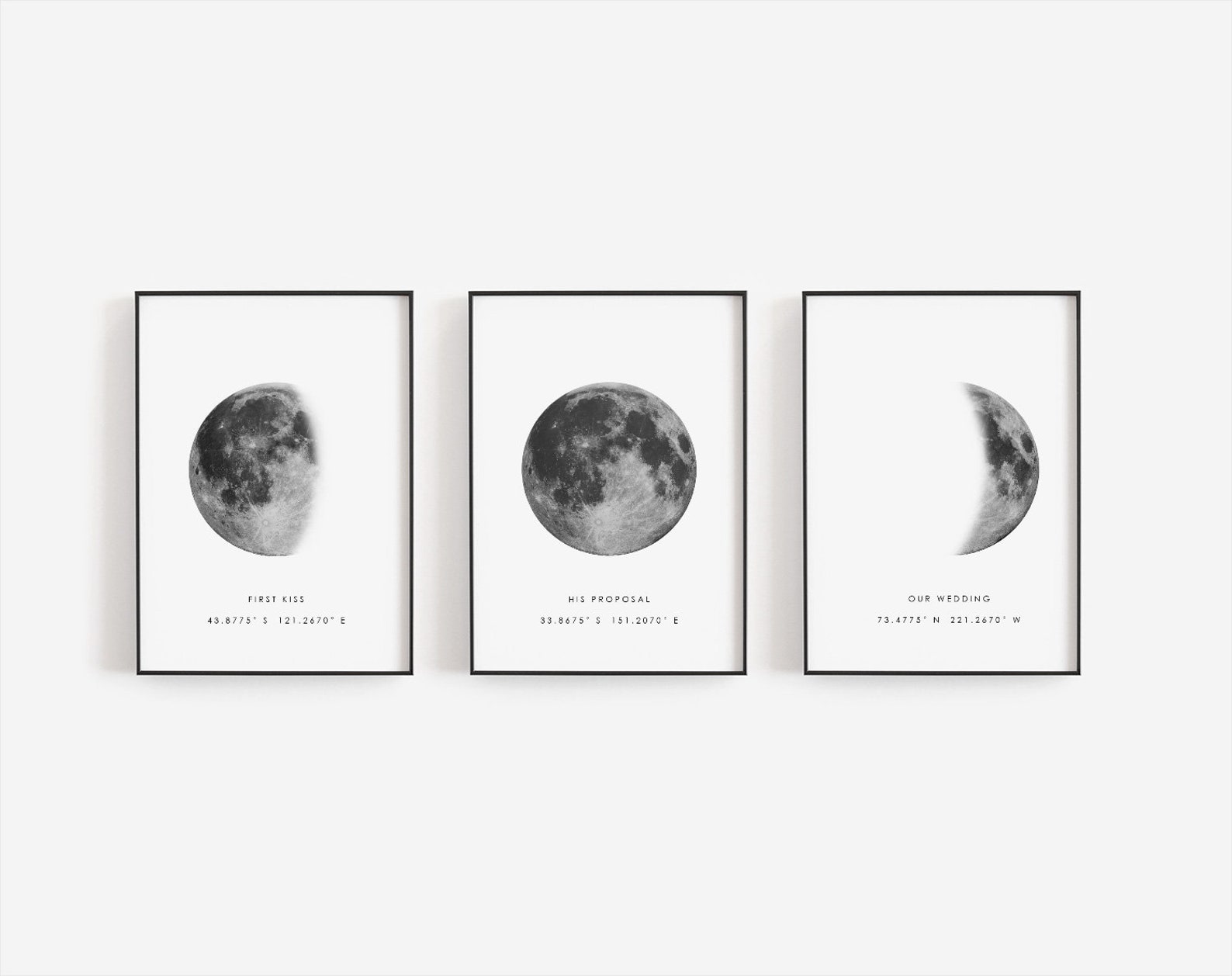 Moon Phase Print, Custom Moon Phase, Moon Wall Art, Personalized Quote ...