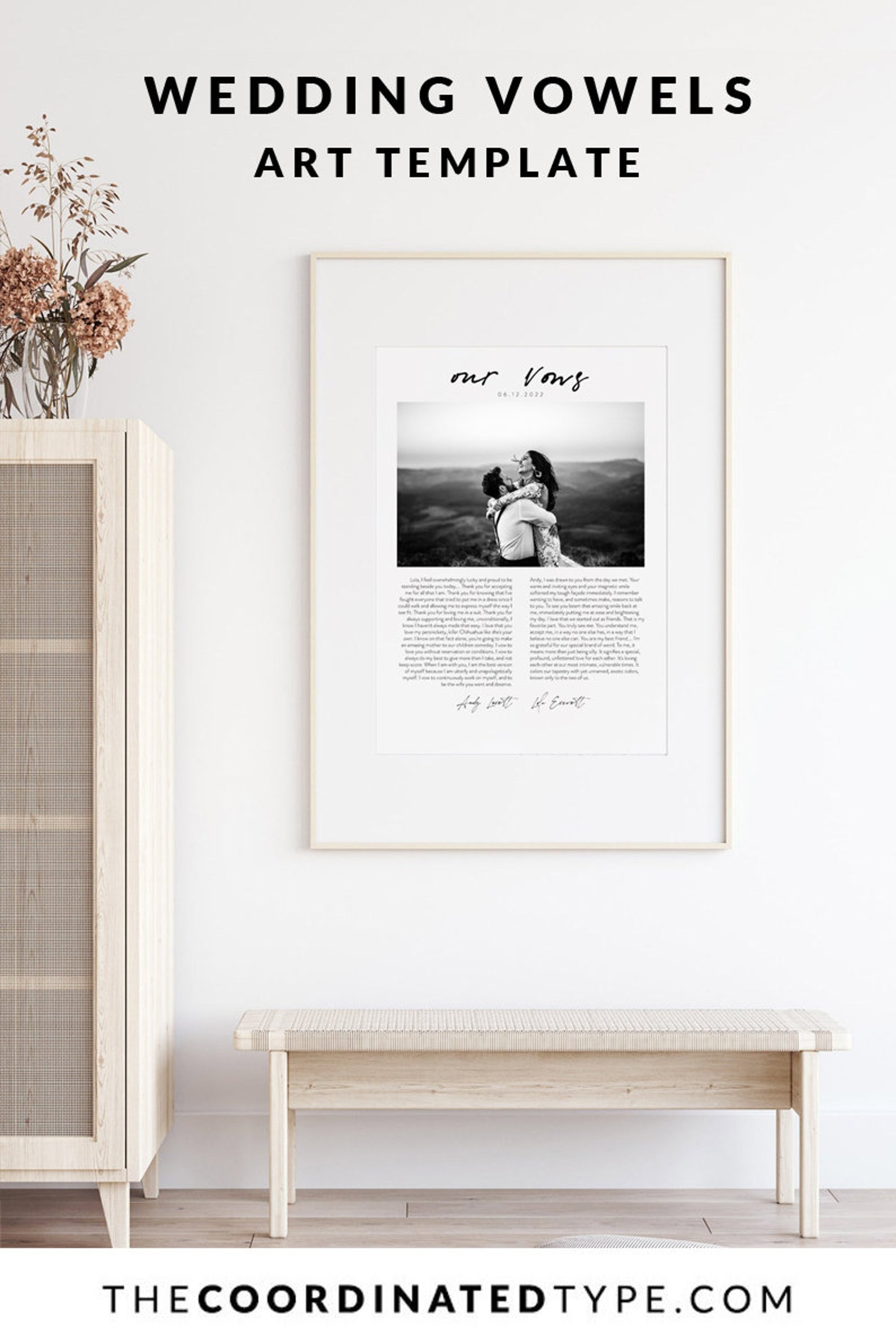 Wedding Vows Print Wedding Vows Keepsake Personalized - Etsy