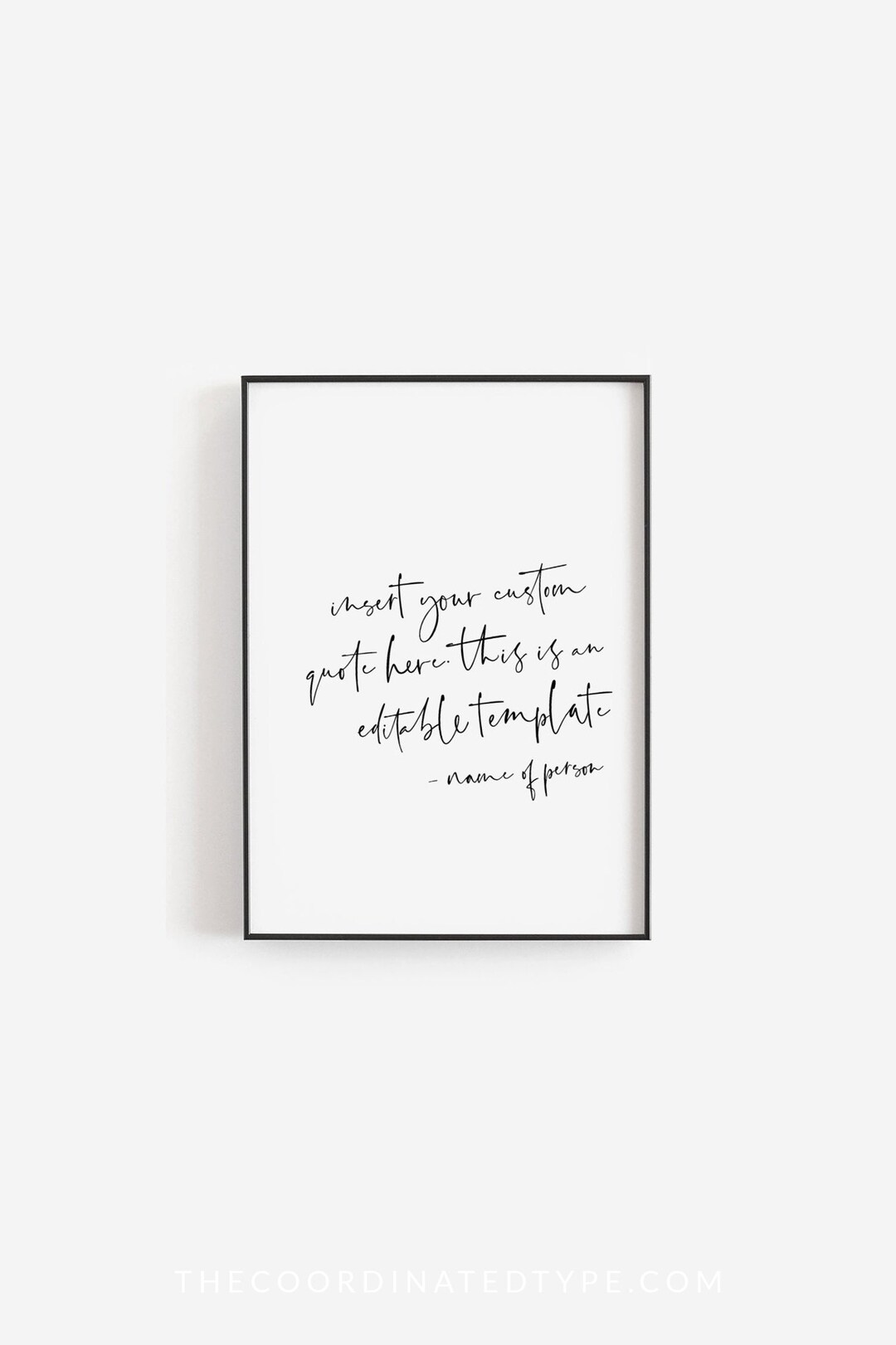 Custom Quote Printable, Quote Template, Edit Yourself Quote Print ...