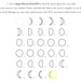 Moon Phases TEMPLATE, Moon Print, Moon Poster, Moon Art, Thin Moon ...