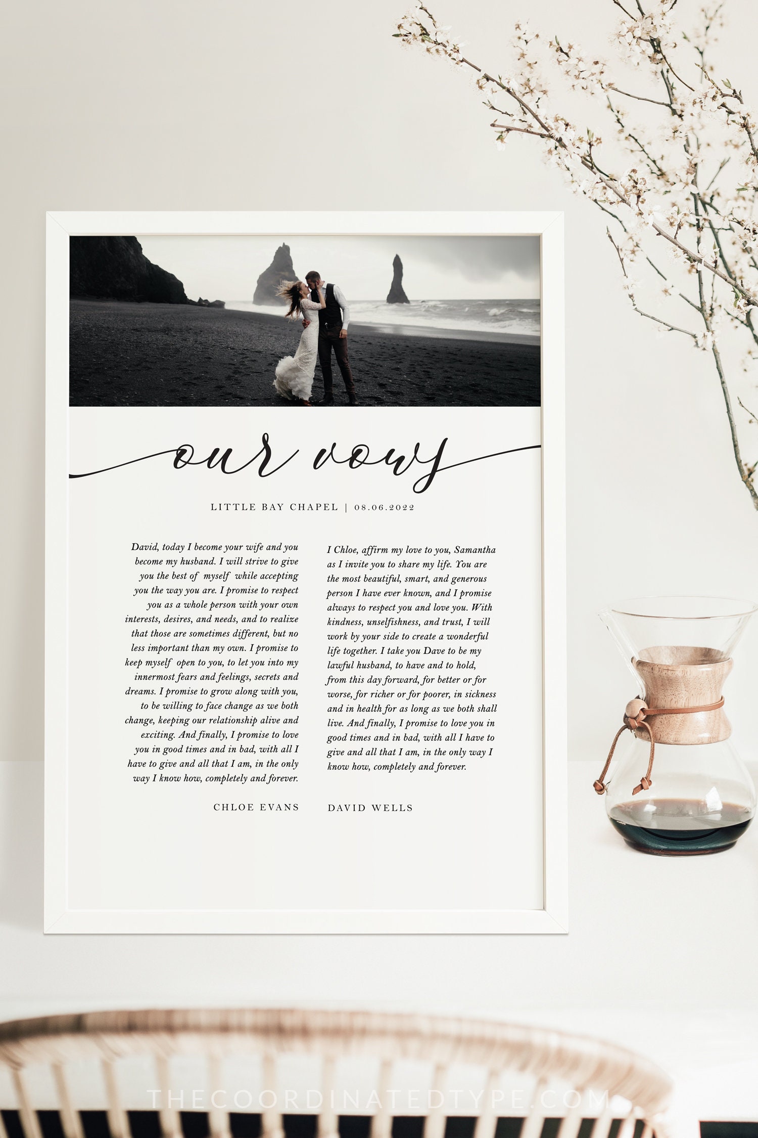 Our Vows Print Wedding Gift Wedding Vows Print Wall Art - Etsy