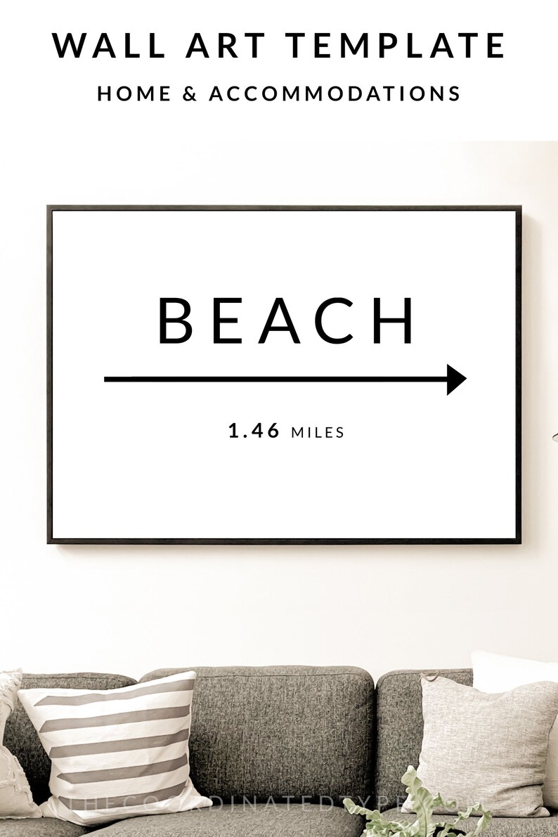 Beach Sign Airbnb Sign Airbnb Wall Art Location Print Home - Etsy Australia