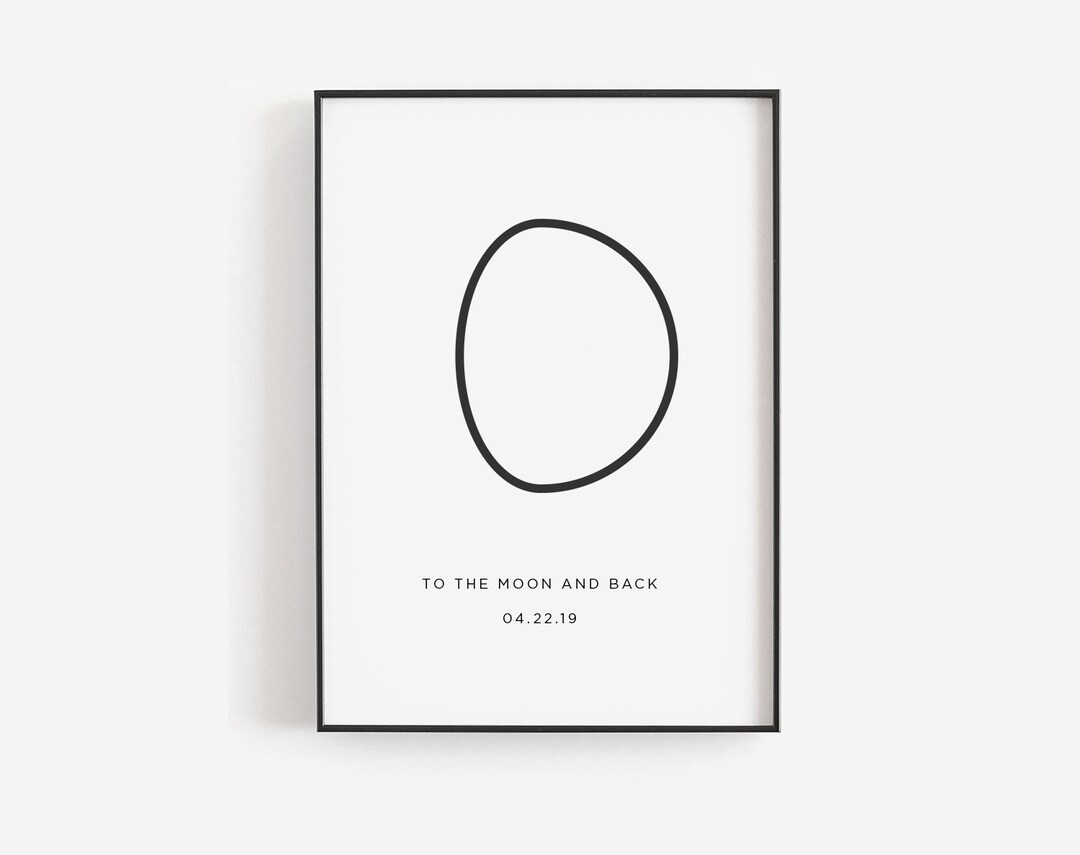 To the Moon and Back Printable TEMPLATE, Moon Baby Print, Moon and Back ...