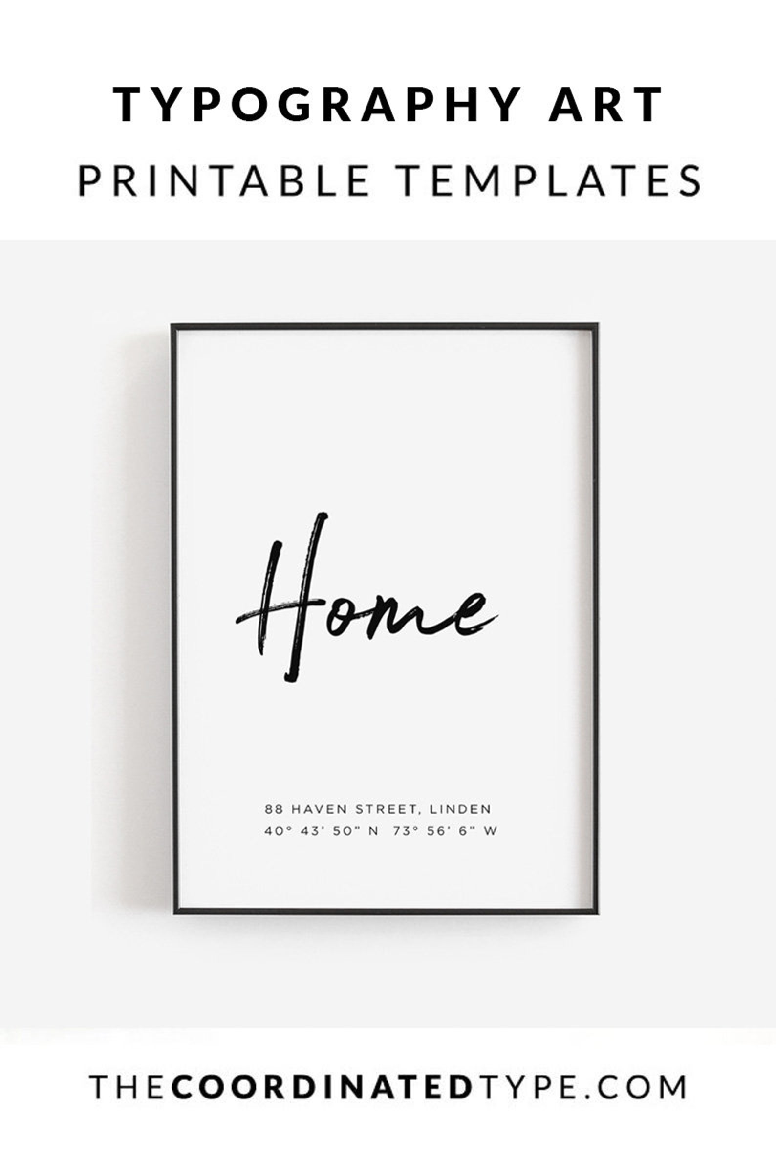 Personalized Home Decor Home Print Template Home Prints | Etsy