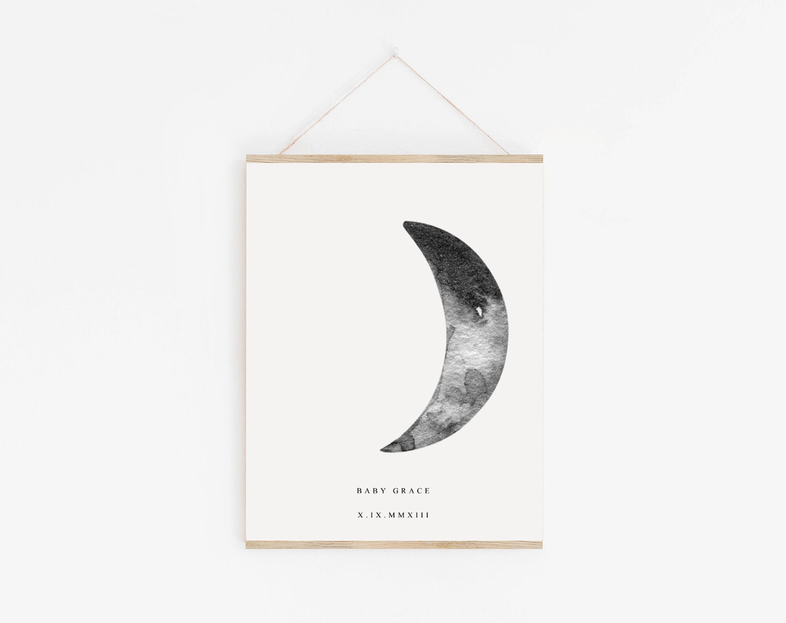 Moon Phase Template, Birth Print, Gifts for Baby, Personalised Baby ...