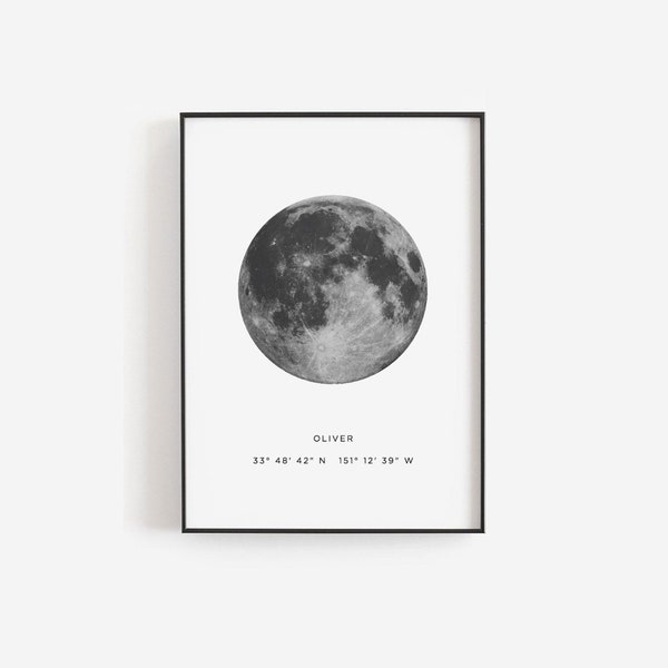 Moon Poster - Etsy