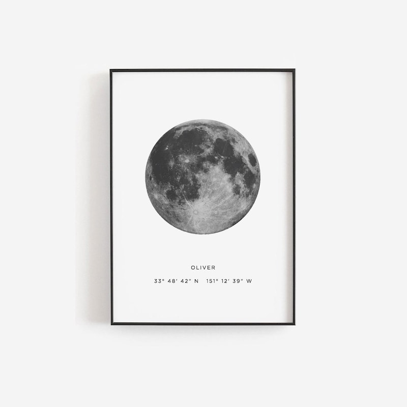 Moon Print - Etsy