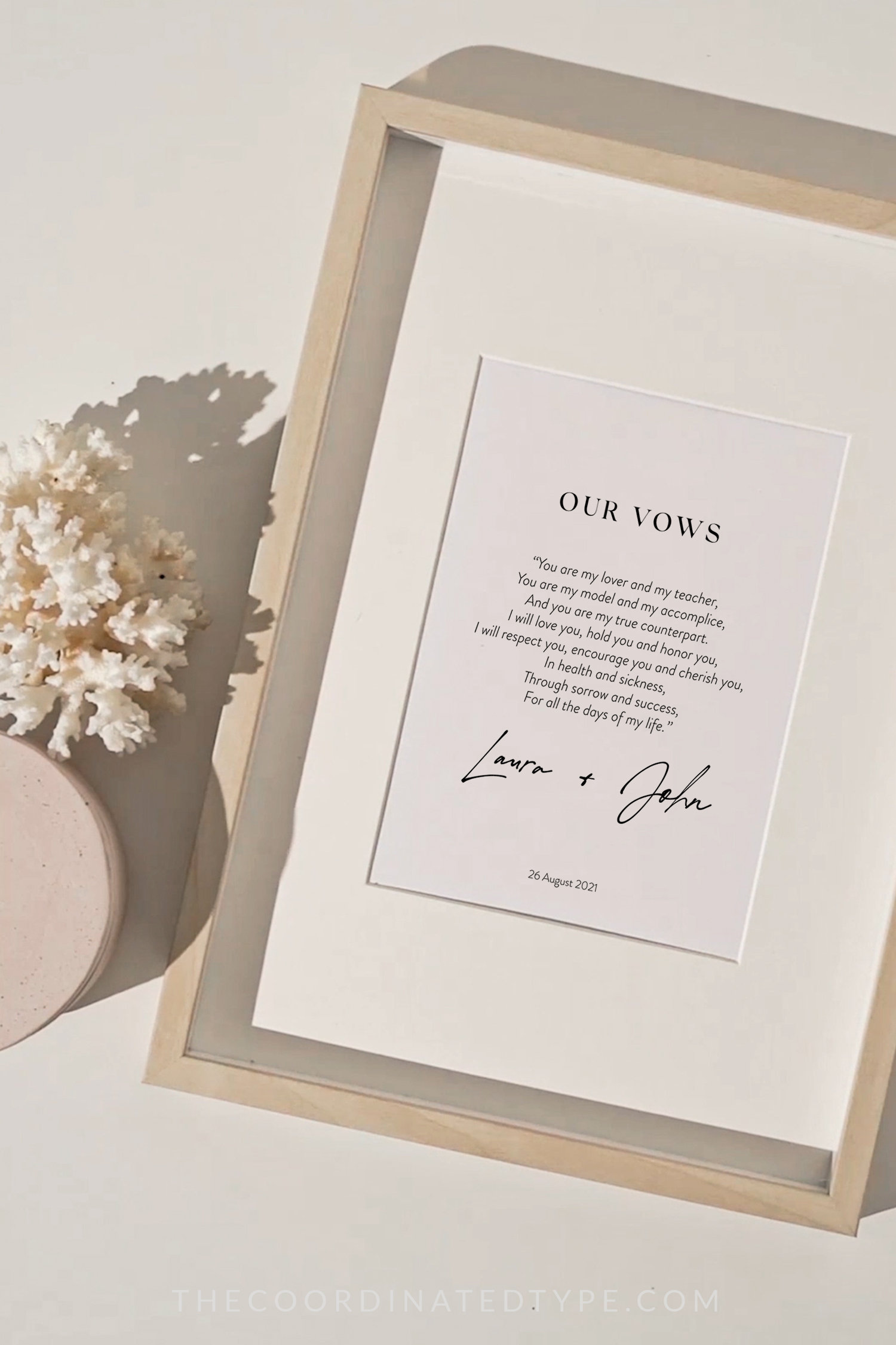 Wedding Vows Printable, Wedding Vows Wall Art, Wedding Vows Print ...