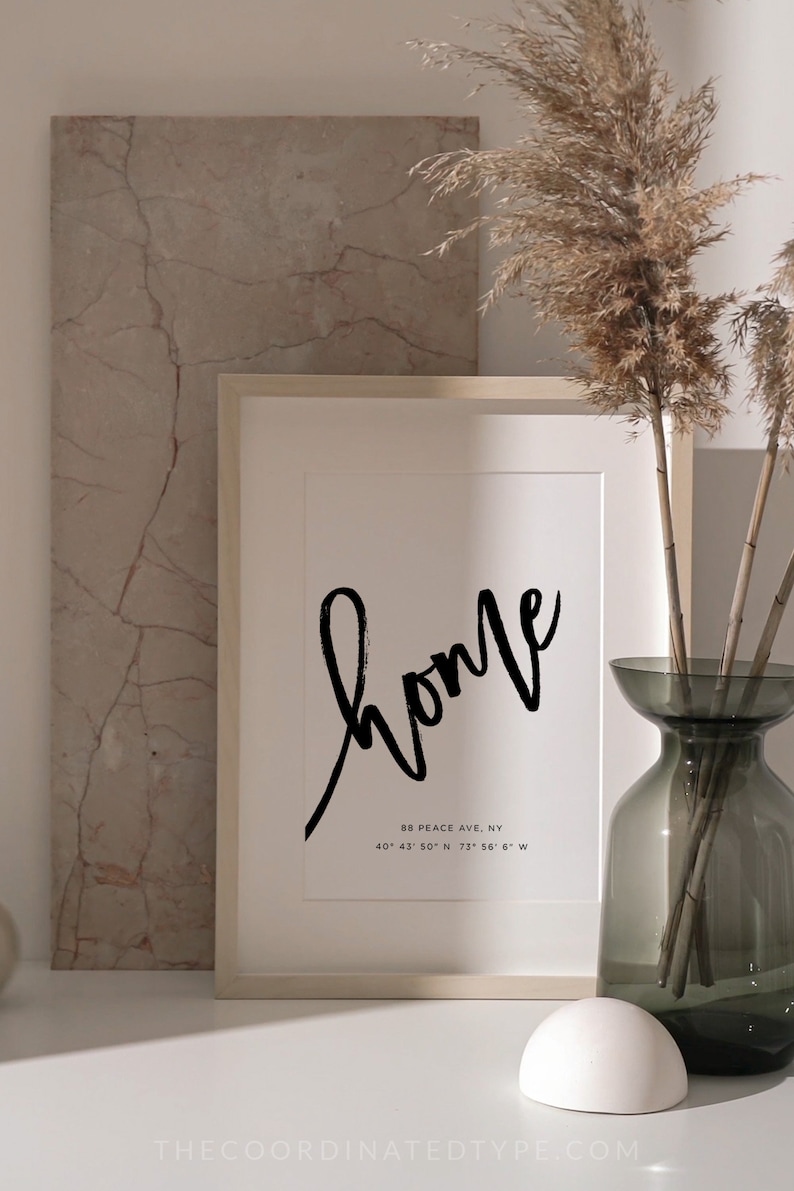 Home Print Template, Home Prints, Home Wall Art, Typography Print, New ...