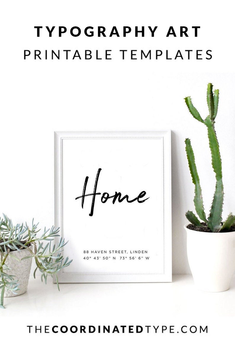 Personalized Home Decor Home Print Template Home Prints | Etsy