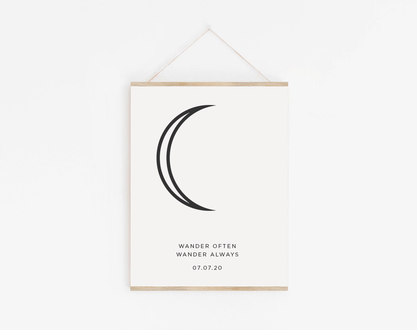 Moon Line Art, Moon Print, Inspirational Quote TEMPLATE, Quotes ...