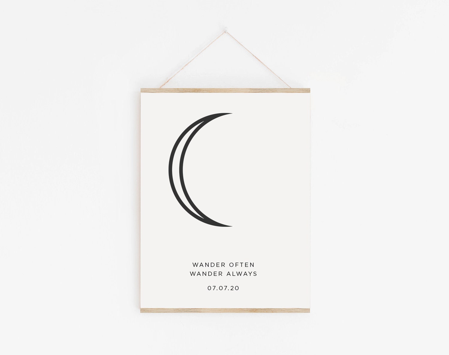 Moon Line Art, Moon Print, Inspirational Quote TEMPLATE, Quotes ...