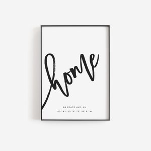Home Print Template, Home Prints, Home Wall Art, Typography Print, New ...