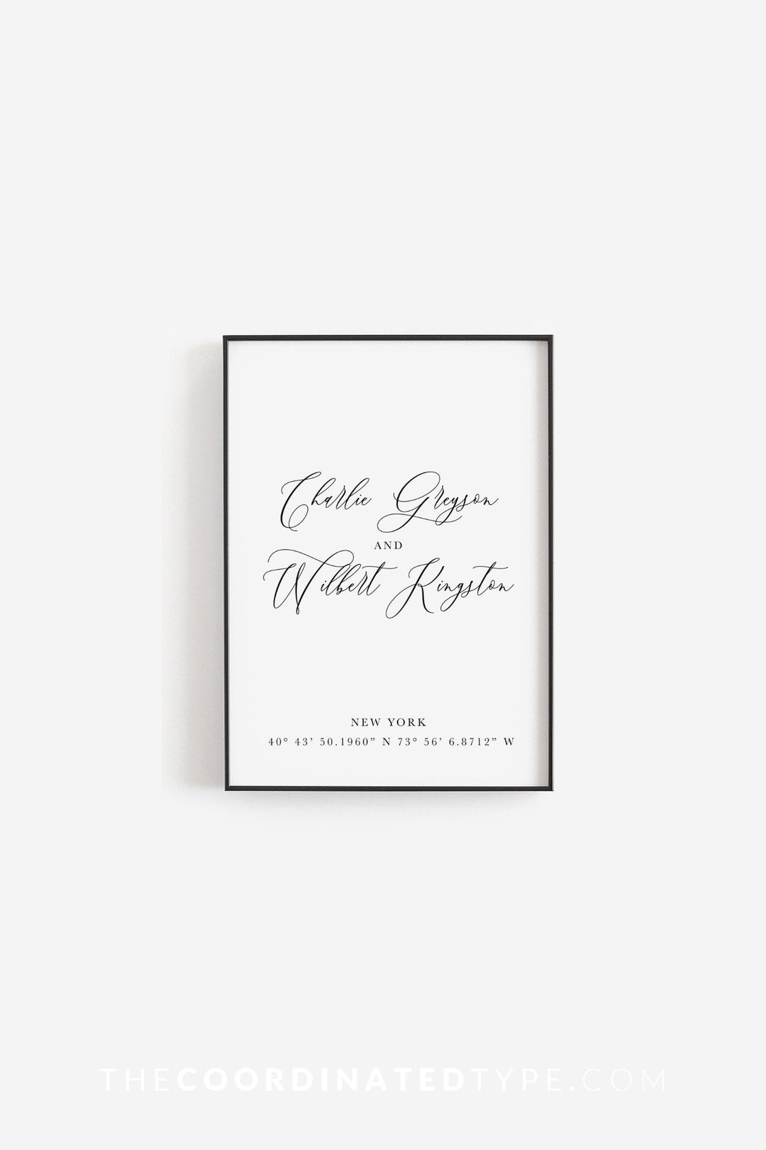 Custom Couples Name Print, Wedding Gift for Couple, Calligraphy Print ...