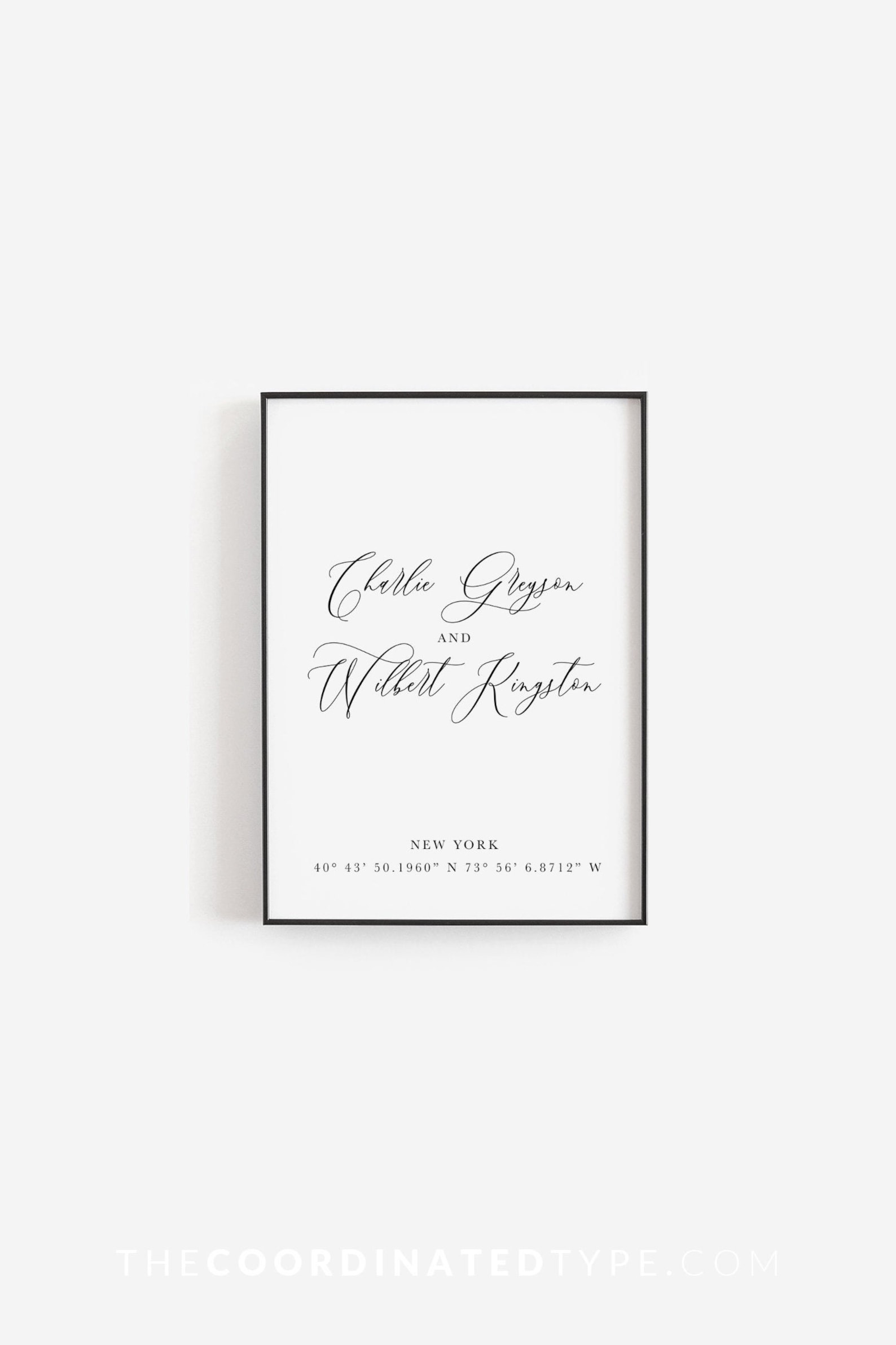 Custom Couples Name Print, Wedding Gift for Couple, Calligraphy Print ...