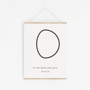 To the Moon and Back Printable TEMPLATE, Moon Baby Print, Moon and Back ...