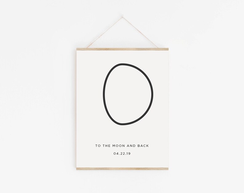 To the Moon and Back Printable TEMPLATE, Moon Baby Print, Moon and Back ...
