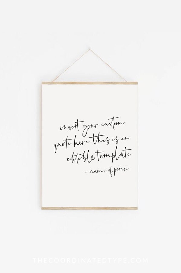 Custom Quote Printable Quote Template Edit Yourself Quote - Etsy Australia