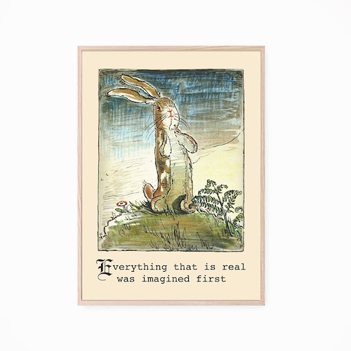 Velveteen Rabbit Quote Print Velveteen Rabbit Art Vintage - Etsy