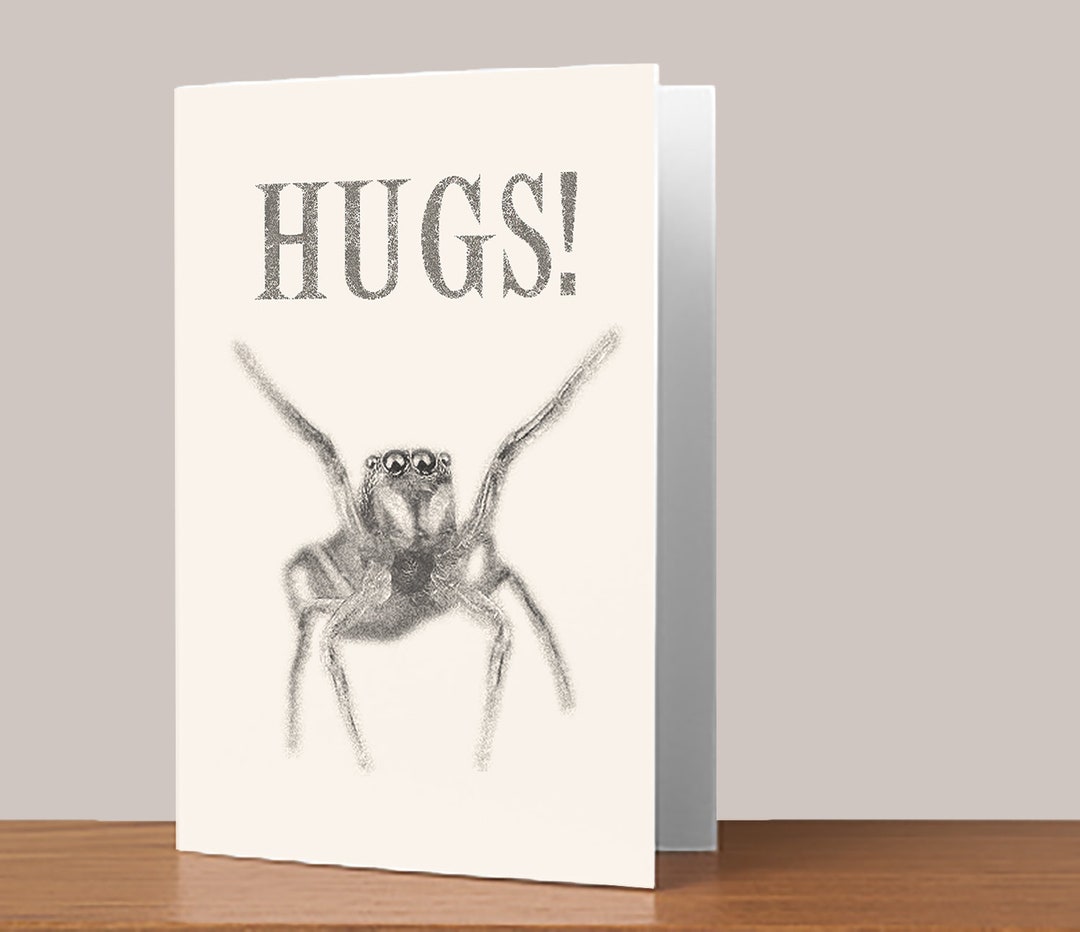 Printable Instant Download, Jumping Spider Card, Hugs - Etsy