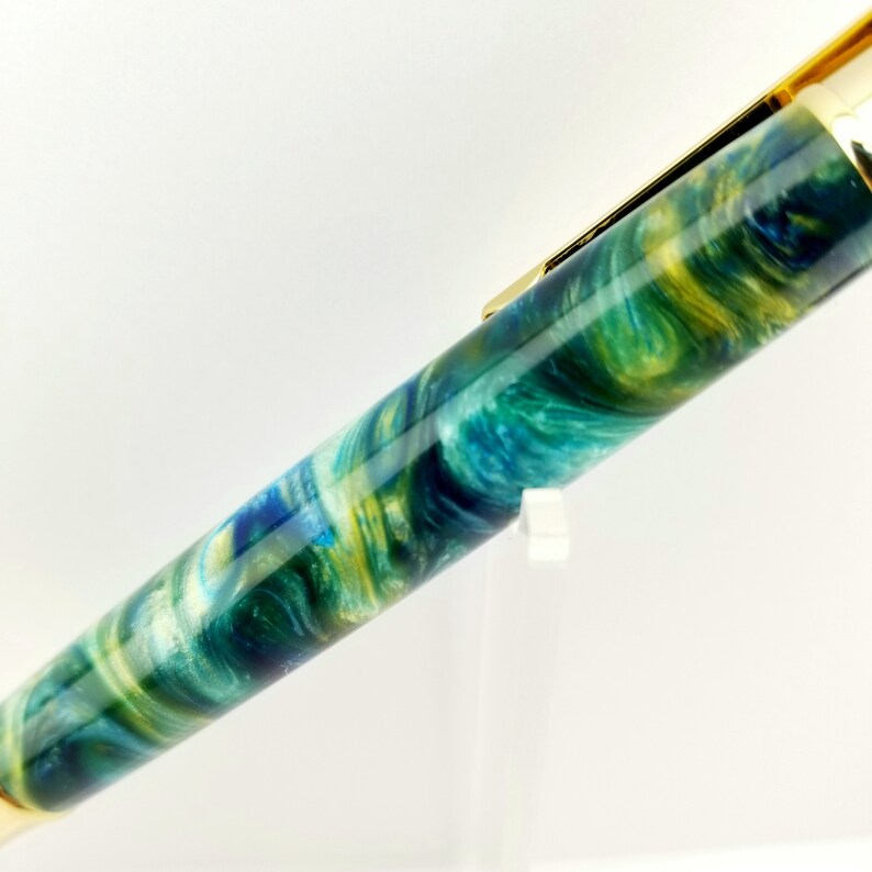 Handmade Ocean Swirl Refillable Pen - Etsy