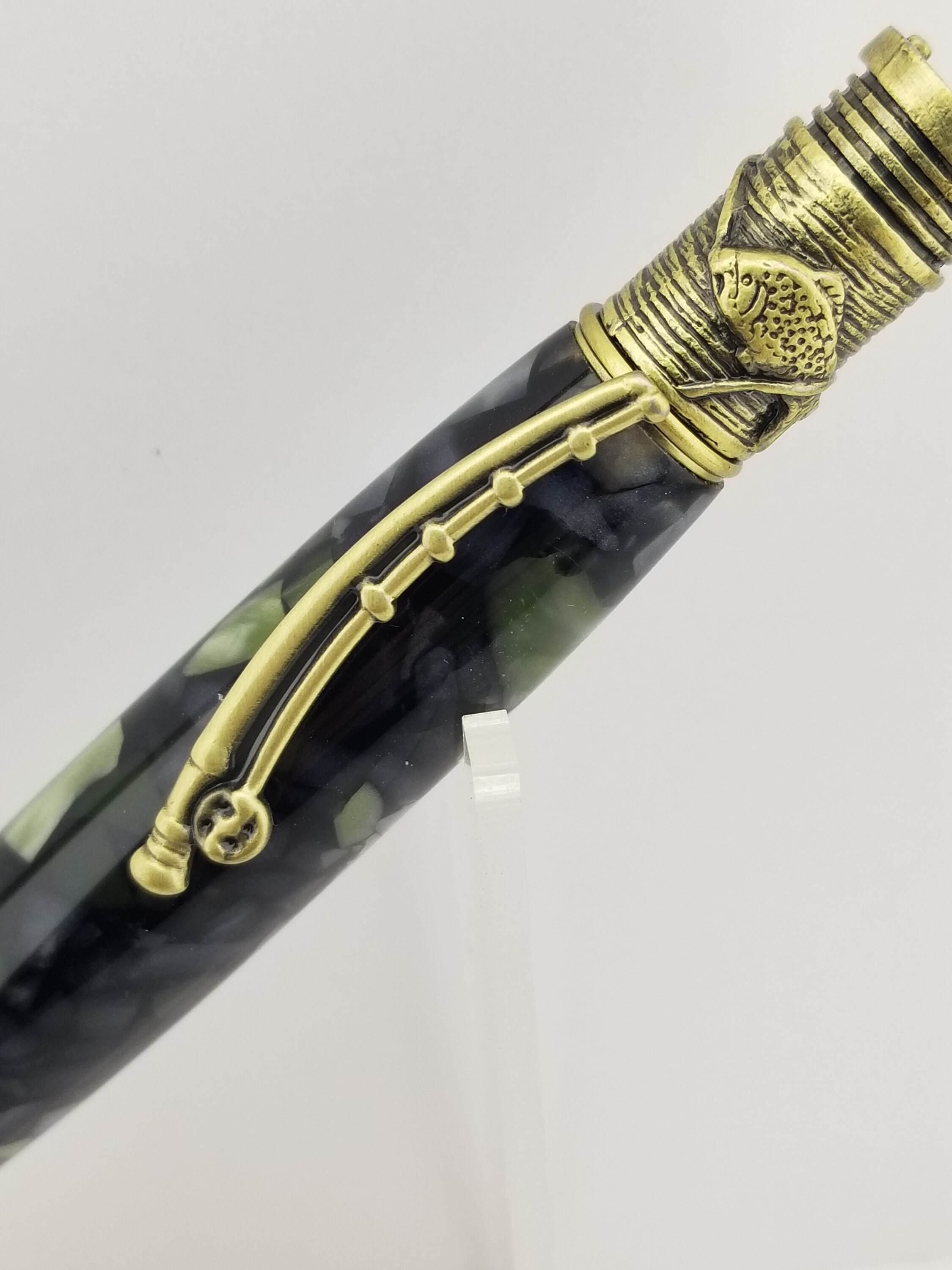 Handmade Black and Green Swamp Fishing Refillable Pen - Etsy