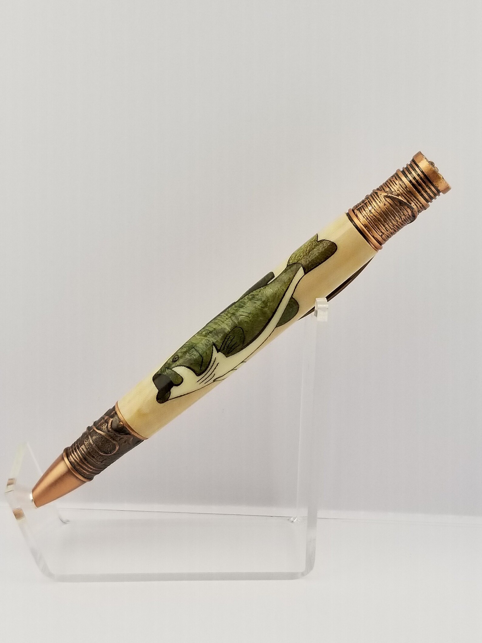 Woodturned Largemouth Bass Refillable Pen - Etsy