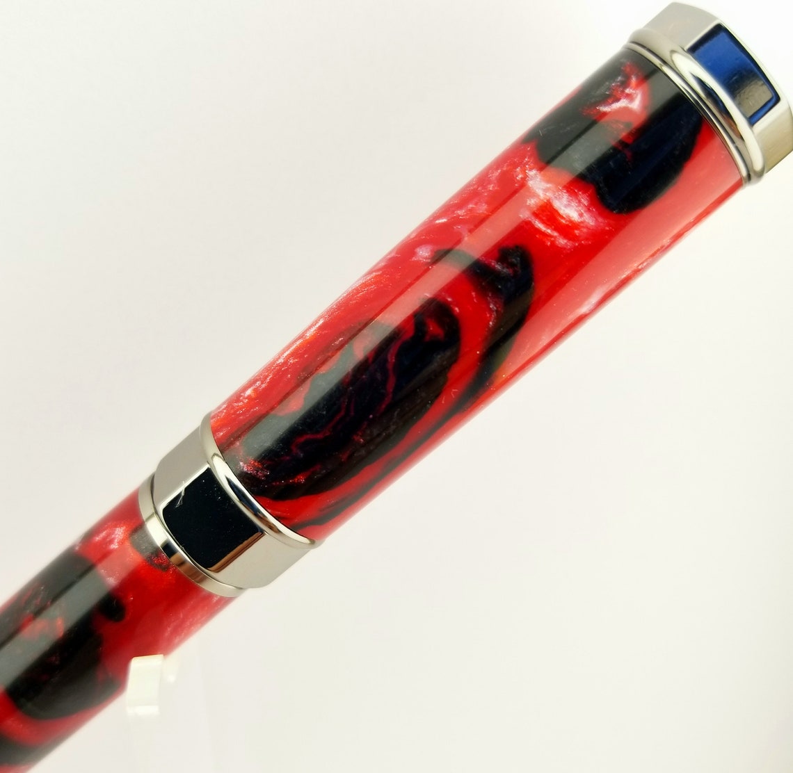 Handmade Red and Black Refillable Rollerball Pen - Etsy