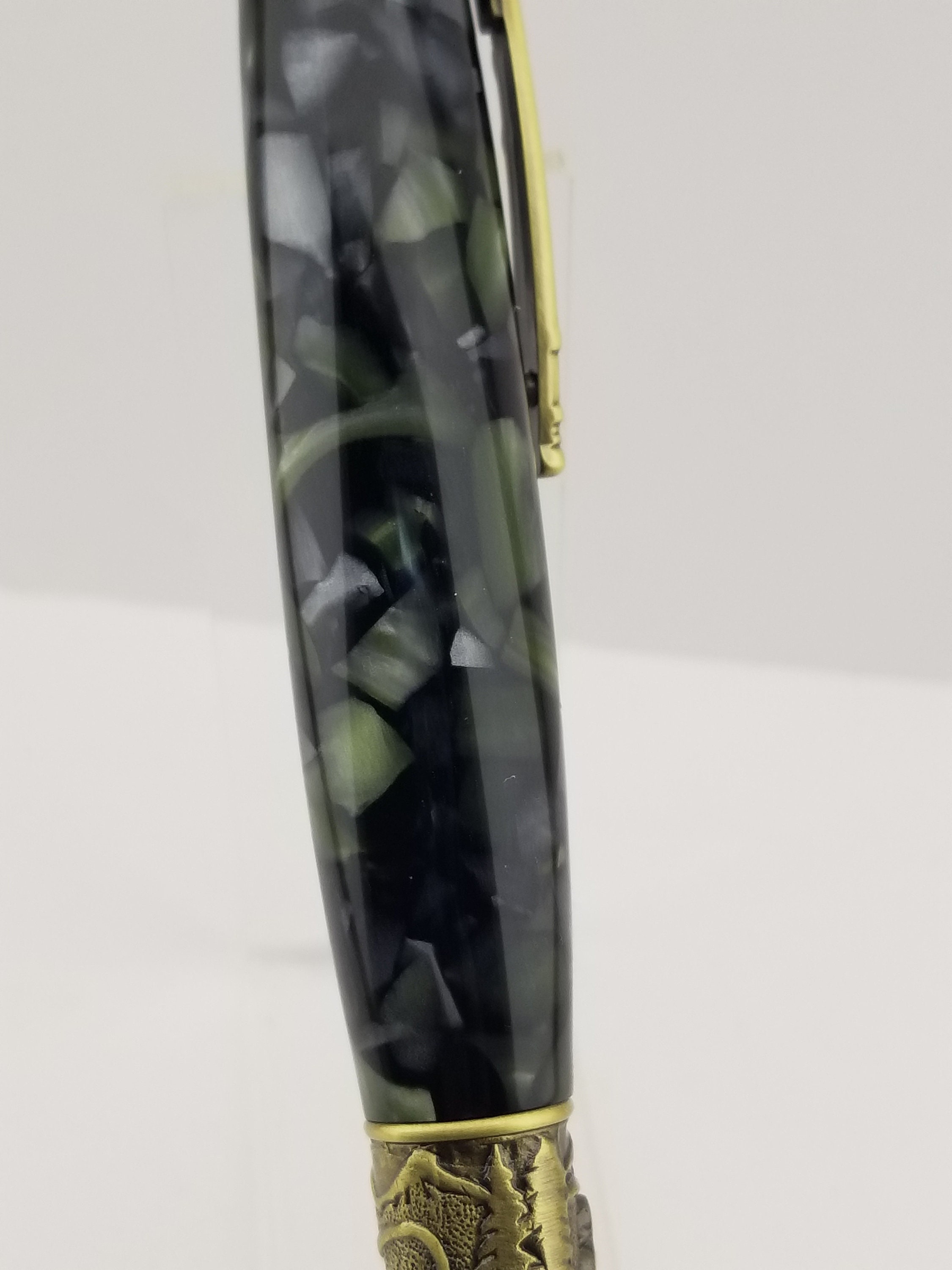 Handmade Black and Green Swamp Fishing Refillable Pen - Etsy