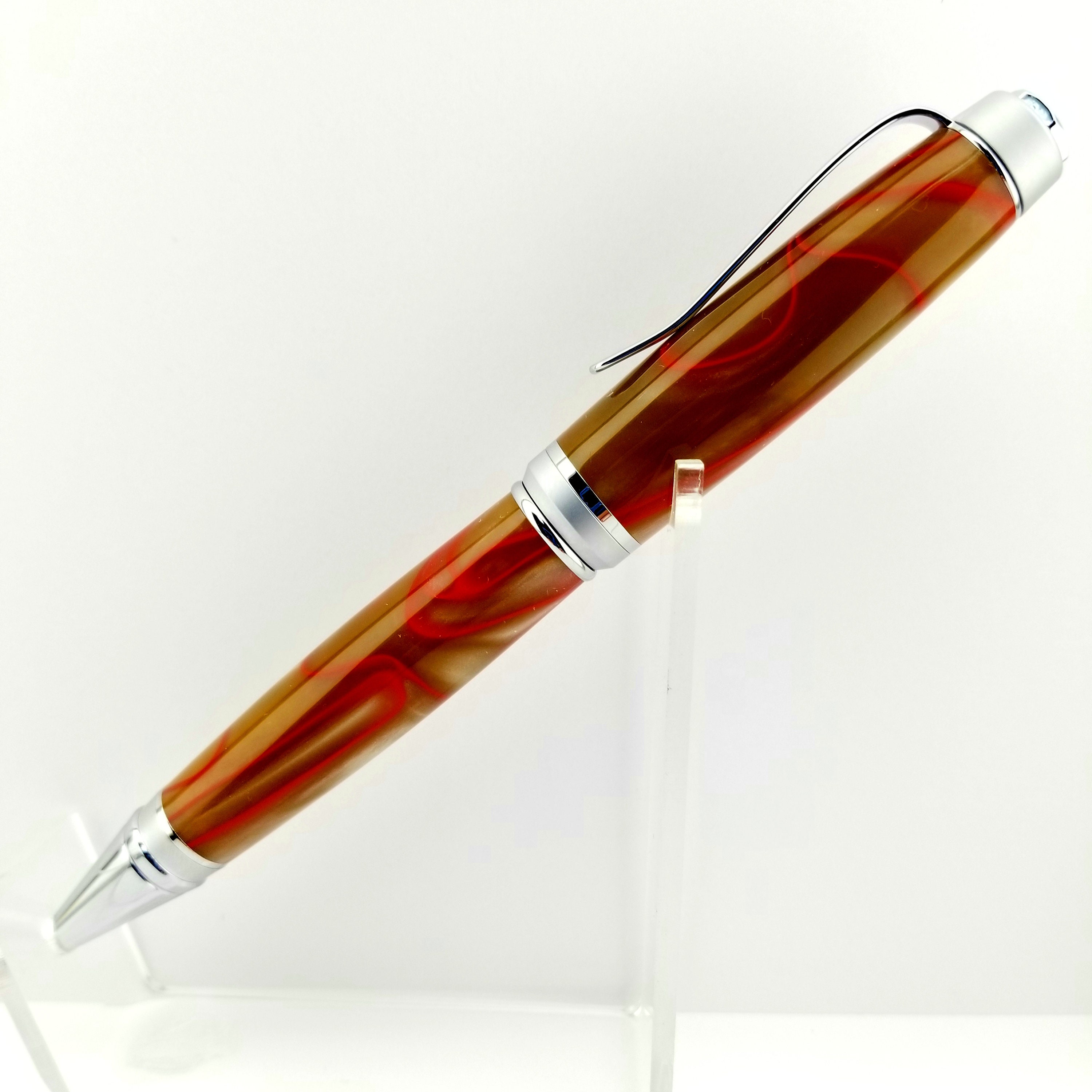 Handmade Brown and Red Refillable Cigar Pen - Etsy